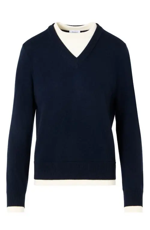 Akris Layered Look Virgin Wool & Cashmere Sweater