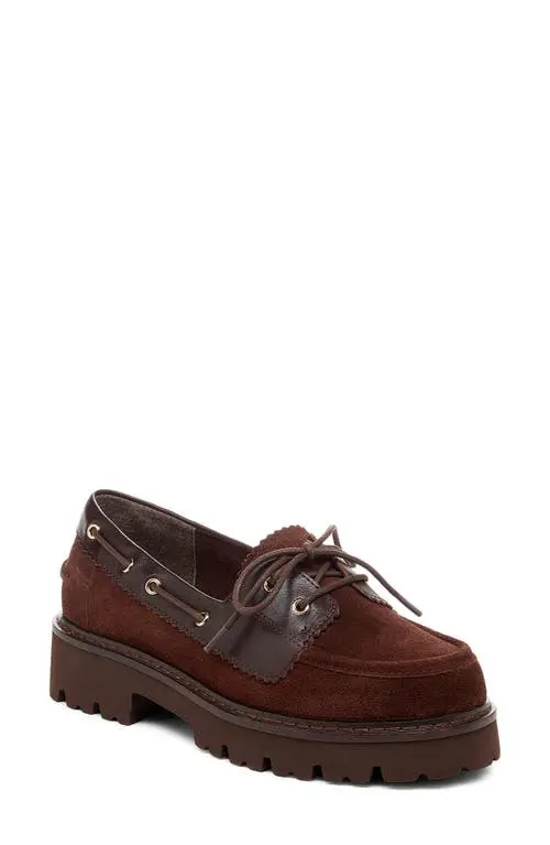 KELSI DAGGER BROOKLYN Jerry Lace-up Boat Shoe - Warm Brown