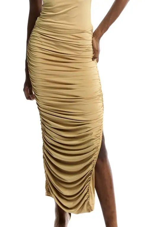 LBLC THE LABEL Ricky Rouched Midi Skirt - Sunburst