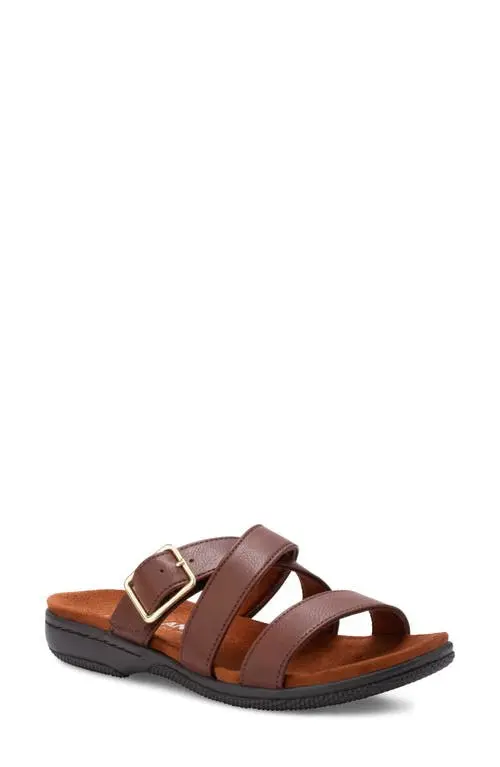 Eastland Sanibel Slide Sandal - Dark Walnu