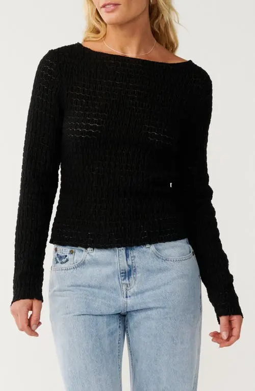 Rip Curl Bossa Nova Texture Long Sleeve Top - Black