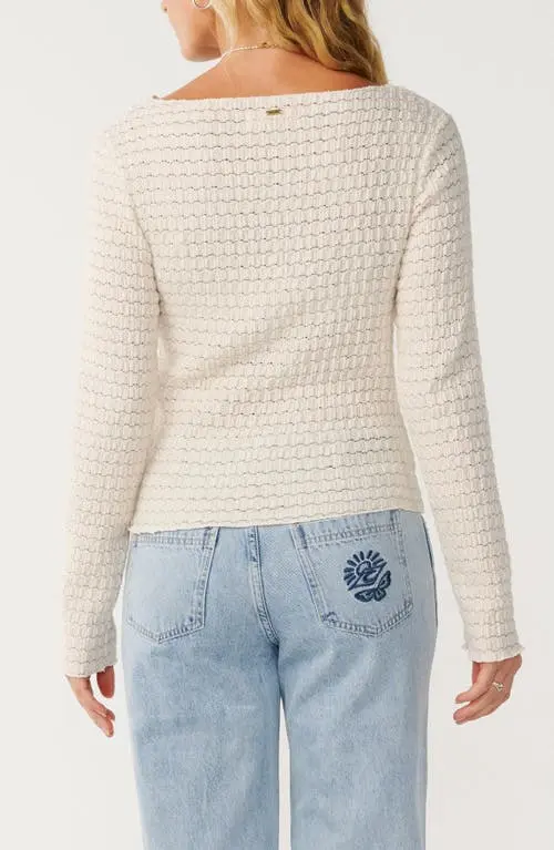Rip Curl Bossa Nova Textured Long Sleeve Top - Bone