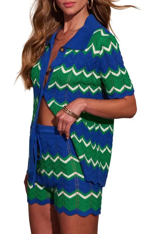VICI Harbor Glow Open Stitch Cardigan