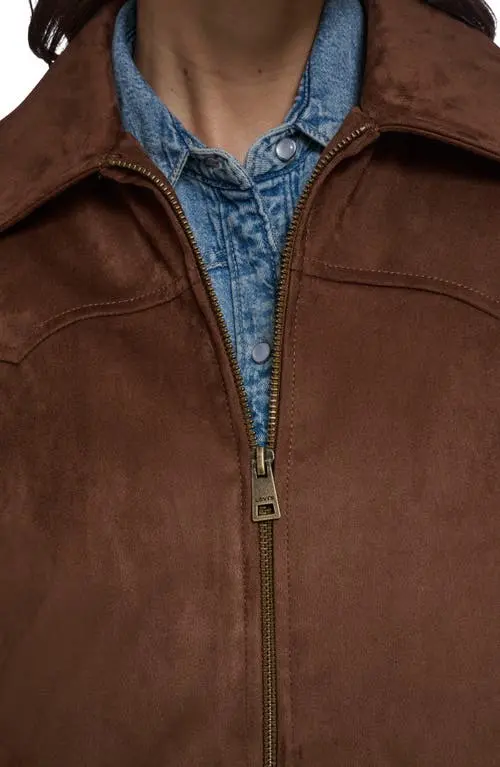 LEVI'S Western Yoke Faux Suede Bomber Jacket