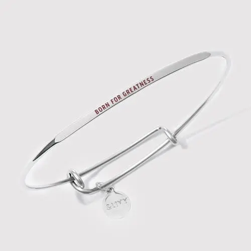 &LIVY Posy Bangle Bracelet Born For Greatness - Silver