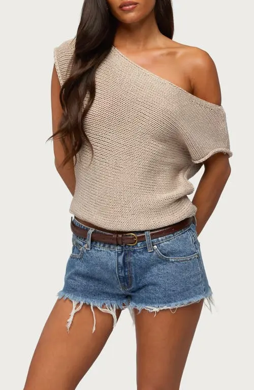 EDIKTED Naamo Off Shoulder Knit Top