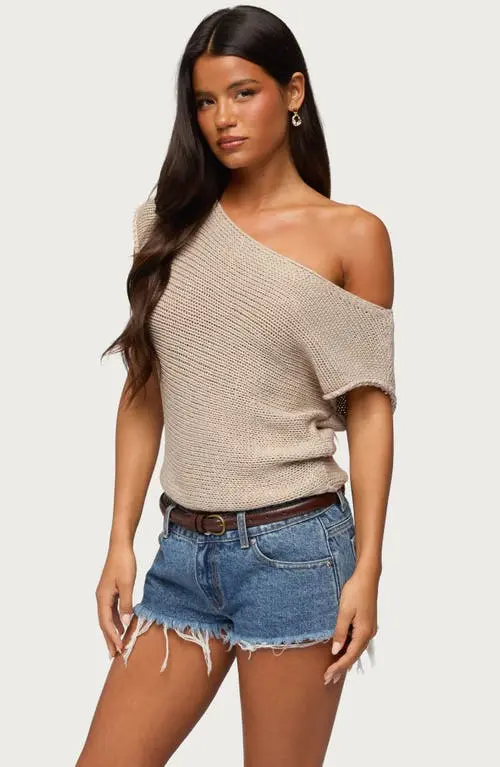 EDIKTED Naamo Off Shoulder Knit Top