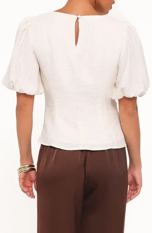 PETAL & PUP Laurel Puff Sleeve Ruched Top