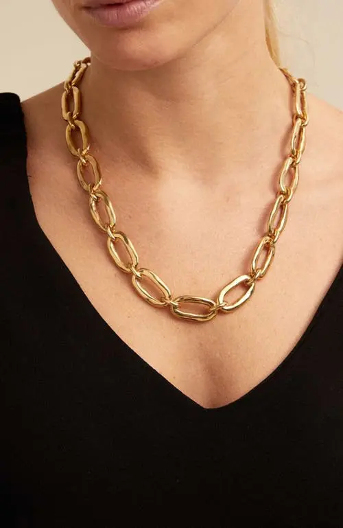 UNODE50 18k -plated Link Necklace