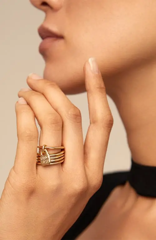 UNODE50 18k -plated Multi-ring