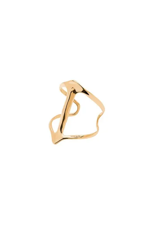 UNODE50 18k -plated Rigid Bracelet With Manta Ray Structure