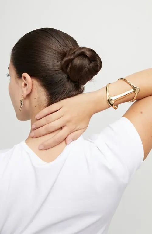 UNODE50 18k -plated Rigid Bracelet With Manta Ray Structure