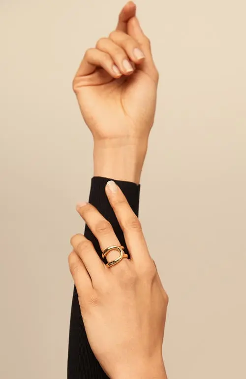 UNODE50 18k -plated Curvilinear Ring
