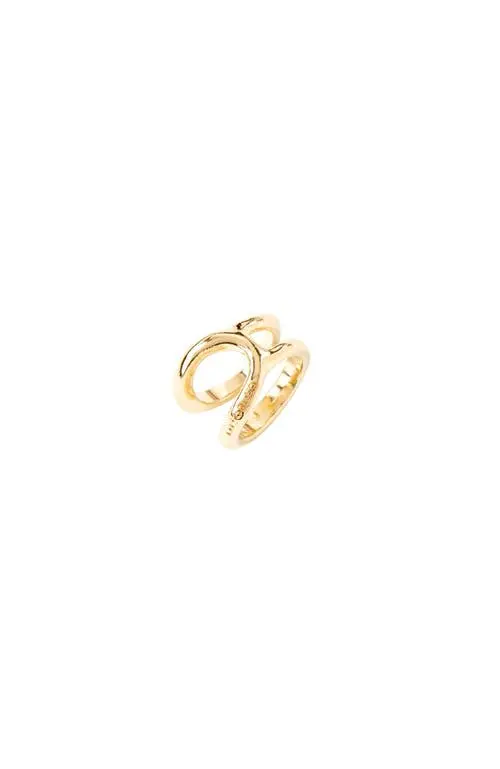 UNODE50 18k -plated Curvilinear Ring