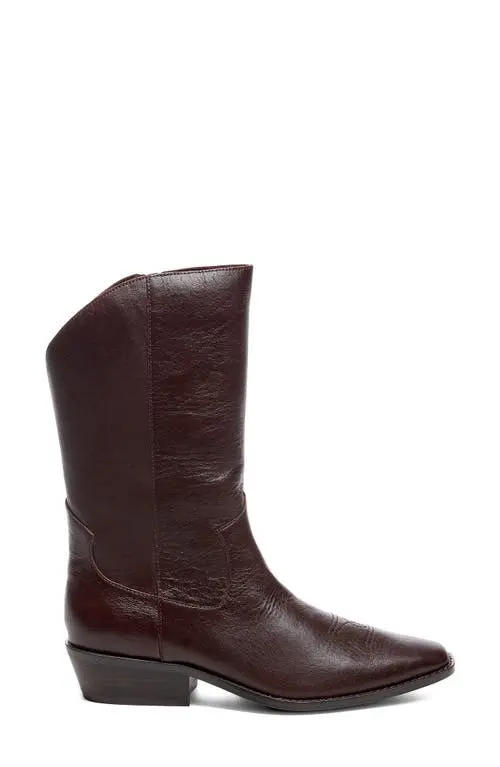 KELSI DAGGER BROOKLYN Piper Leather Boots - Warm Brown