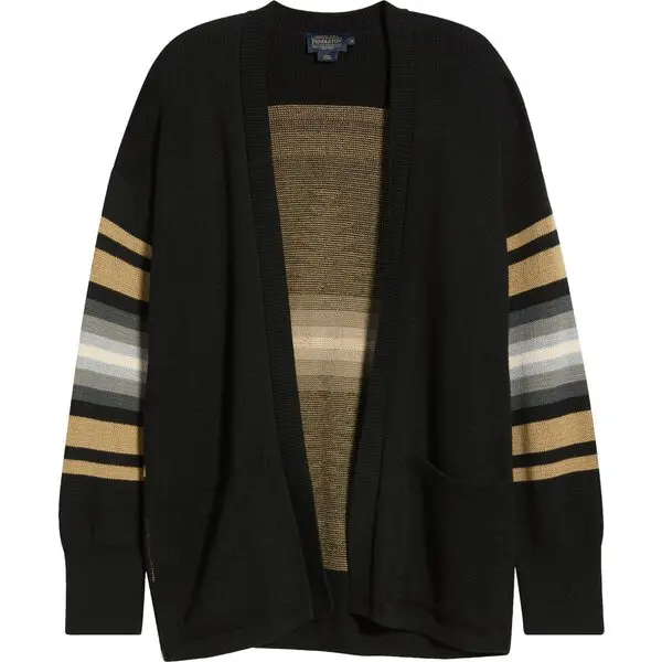 Pendleton Sierra Springs Open Front Cardigan - Black Mix