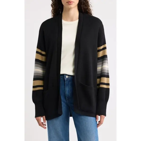 Pendleton Sierra Springs Open Front Cardigan - Black Mix