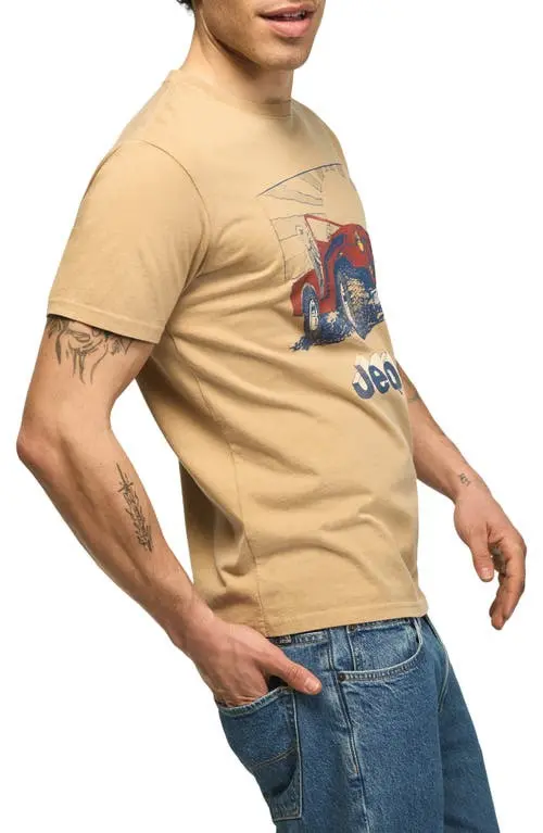 Lucky Brand Jeep Drawing Cotton Graphic T-shirt