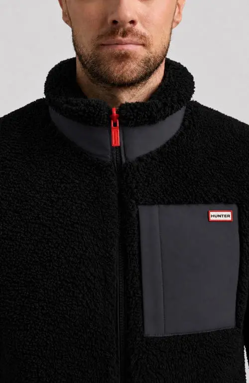 Hunter Noah Faux Shearling Vest - Black