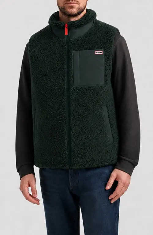 Hunter Noah Faux Shearling Vest - Scarab
