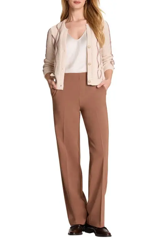 NIC+ZOE Textured Wave Cotton Blend Cardigan