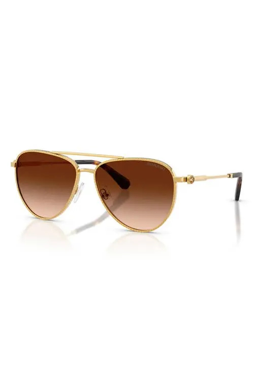 SWAROVSKI 59mm Gradient Pilot Sunglasses