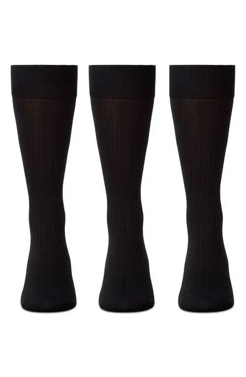 MEMOI 3-pack Mercerized Cotton Blend Dress Socks