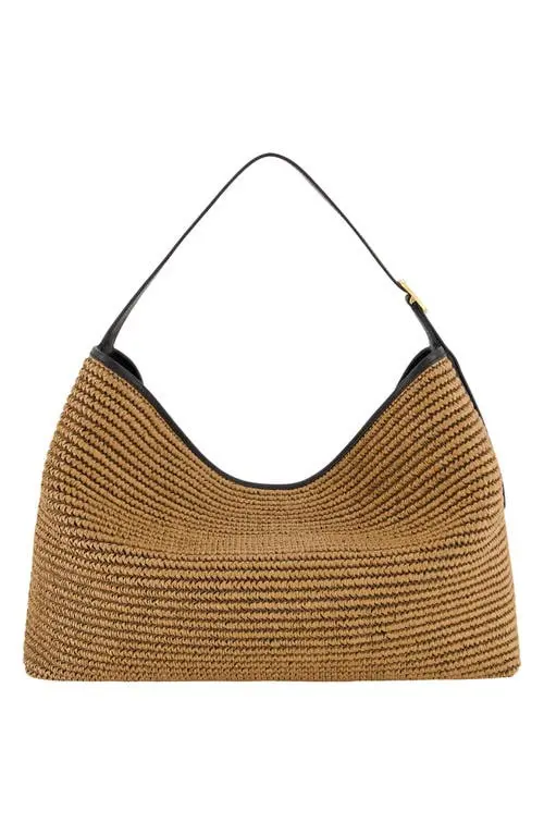Vince Medium Vivian Raffia Hobo Bag