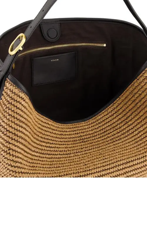 Vince Medium Vivian Raffia Hobo Bag