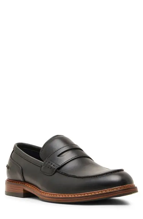 Steve Madden Eastin Leather Penny Loafer - Black