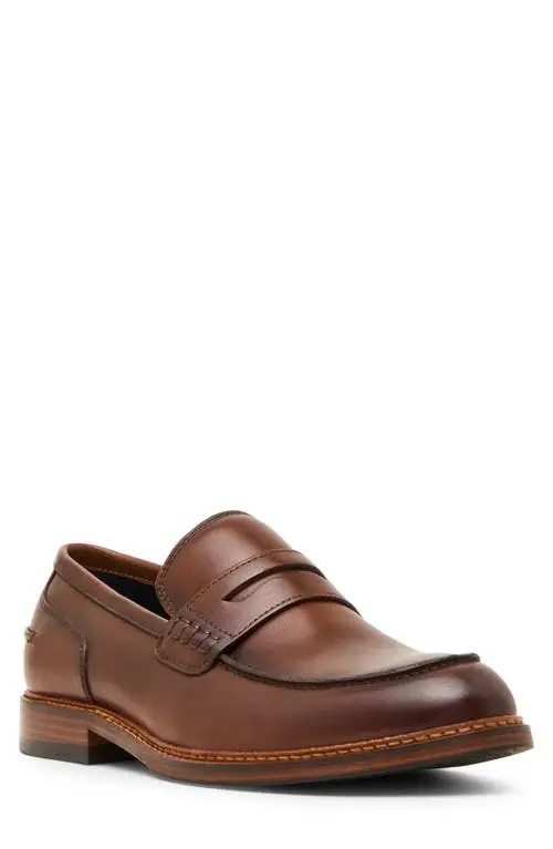 Steve Madden Eastin Leather Penny Loafer - Cognac