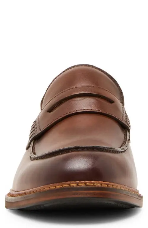 Steve Madden Eastin Leather Penny Loafer - Cognac