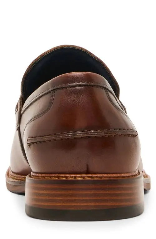 Steve Madden Eastin Leather Penny Loafer - Cognac