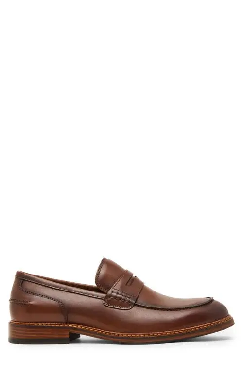 Steve Madden Eastin Leather Penny Loafer - Cognac