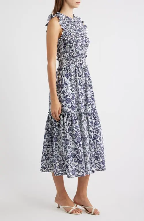 Rails Vivier Smocked Midi Dress