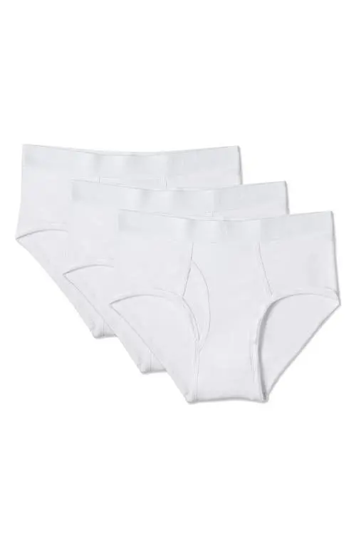 MEMOI Assorted 3-pack Cool Stretch Cotton Briefs - White
