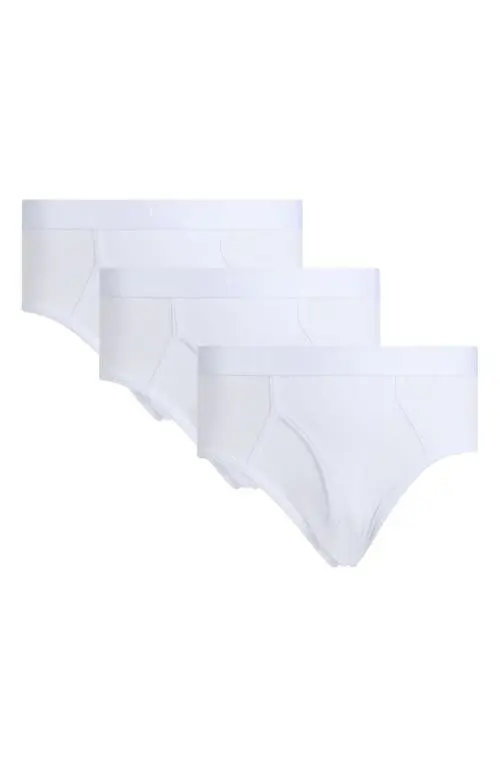 MEMOI Assorted 3-pack Cool Stretch Cotton Briefs - White
