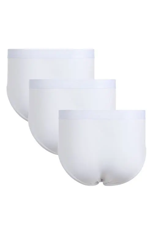 MEMOI Assorted 3-pack Cool Stretch Cotton Briefs - White