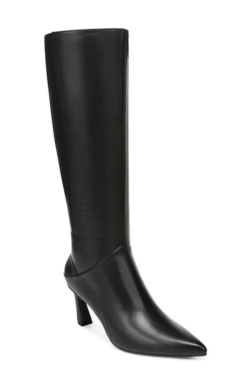 Naturalizer Edina Pointed Toe Knee High Boot - Black Leather