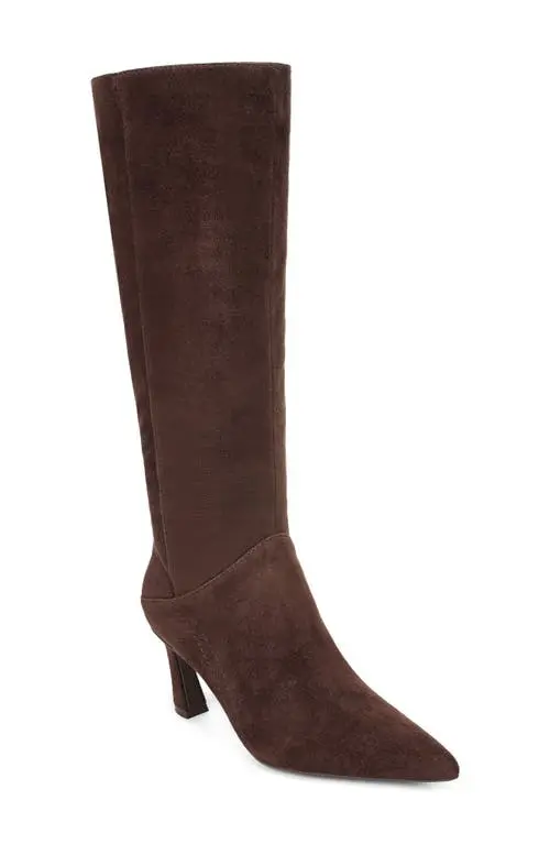 Naturalizer Edina Pointed Toe Knee High Boot - Chocolate Suede