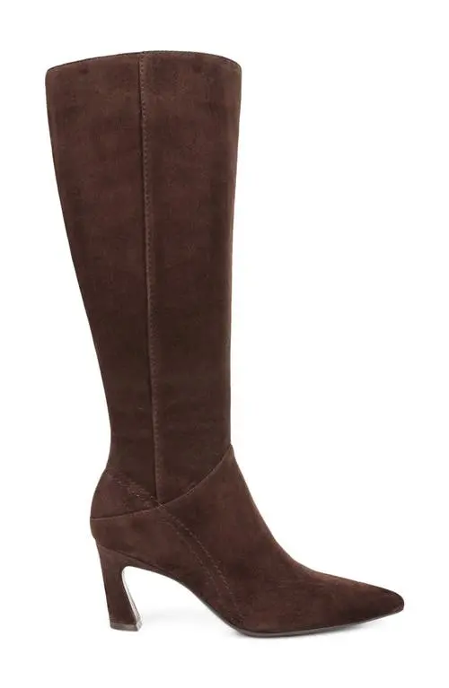 Naturalizer Edina Pointed Toe Knee High Boot - Chocolate Suede