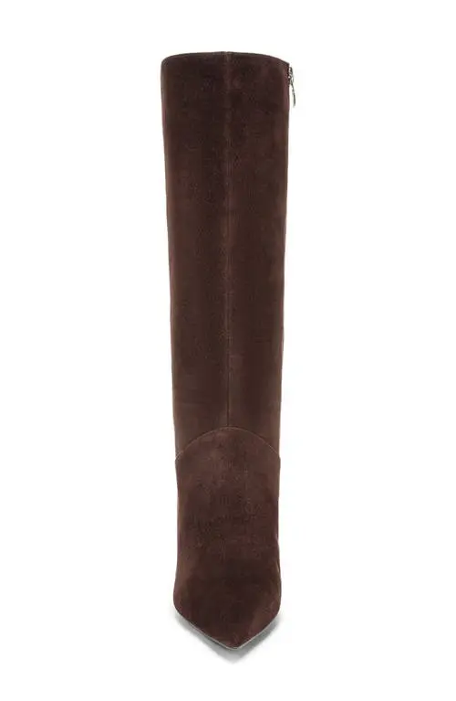 Naturalizer Edina Pointed Toe Knee High Boot - Chocolate Suede