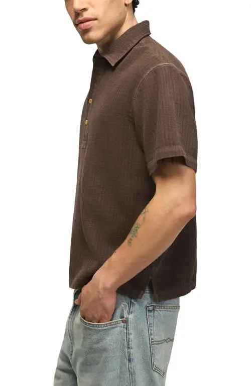 Lucky Brand Short Sleeve Popover Shirt - Shopping Bag