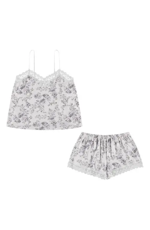 Flora Nikrooz Maven Lace Trim Jersey Short Pajamas