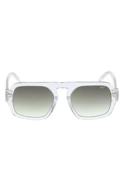 Abercrombie 53mm Gradient Navigator Sunglasses - Crystal/gradient Green