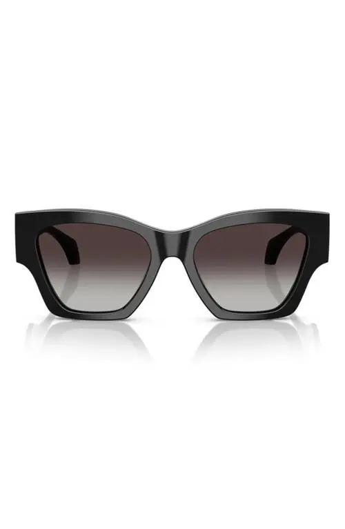 Versace 53mm Gradient Square Sunglasses - Black/grey Gradient