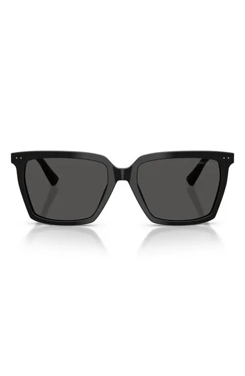 JIMMY CHOO 55mm Square Sunglasses - Black/dark Grey