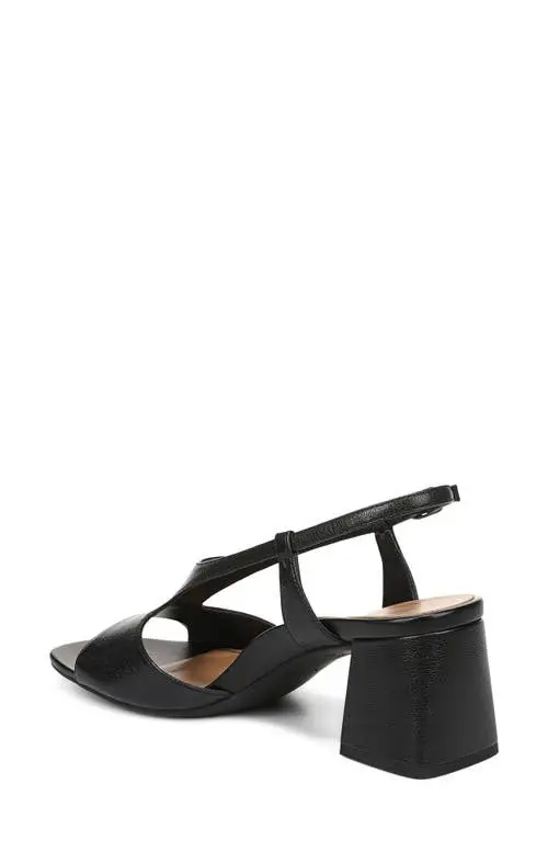 Vionic Raquel Block Heel Sandal - Black Leather