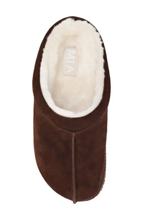Mia Villas Faux Shearling Clog - Chocolate