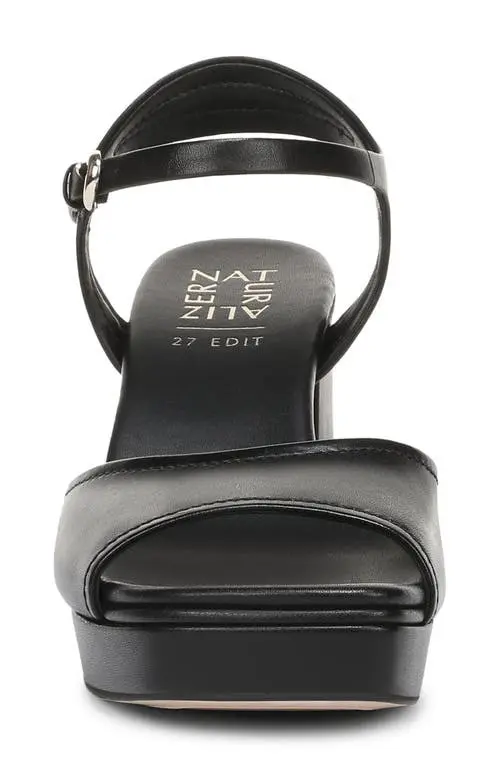 27 EDIT NATURALIZER Paige Ankle Strap Platform Sandal - Black Leather
